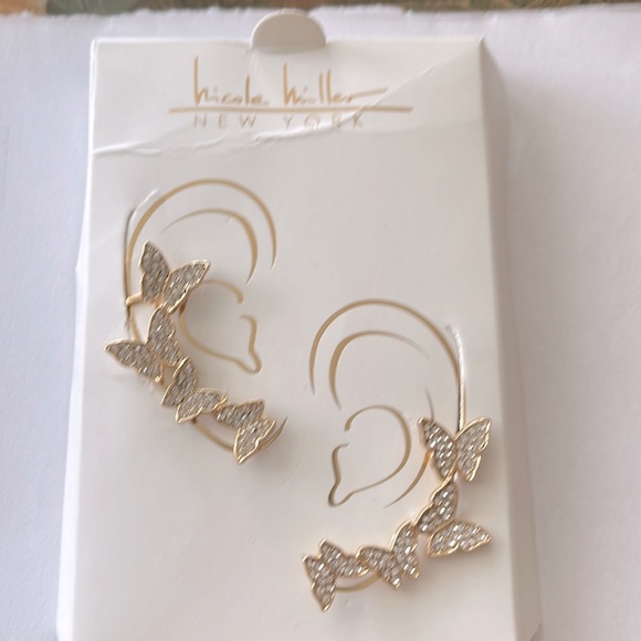 Nicole Miller | Jewelry | Nicole Miller Bold Butterfly Ear Crawler Cuff ...